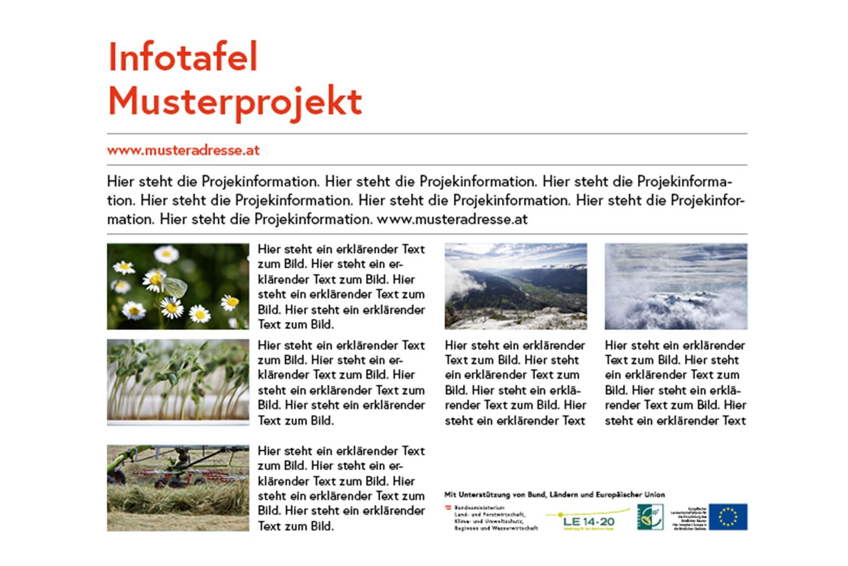 Informationstafel mit Projektbeschreibung - Bundesministerium für Land ...