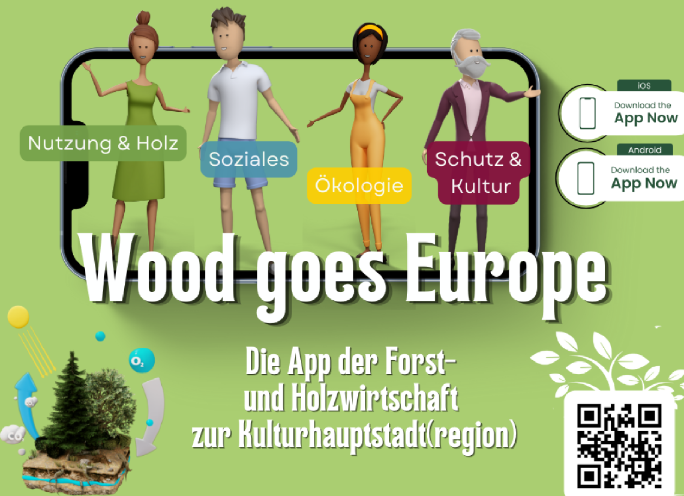 Wood goes Europe – Die neue App der heimischen Forst- und Holzwirtschaft